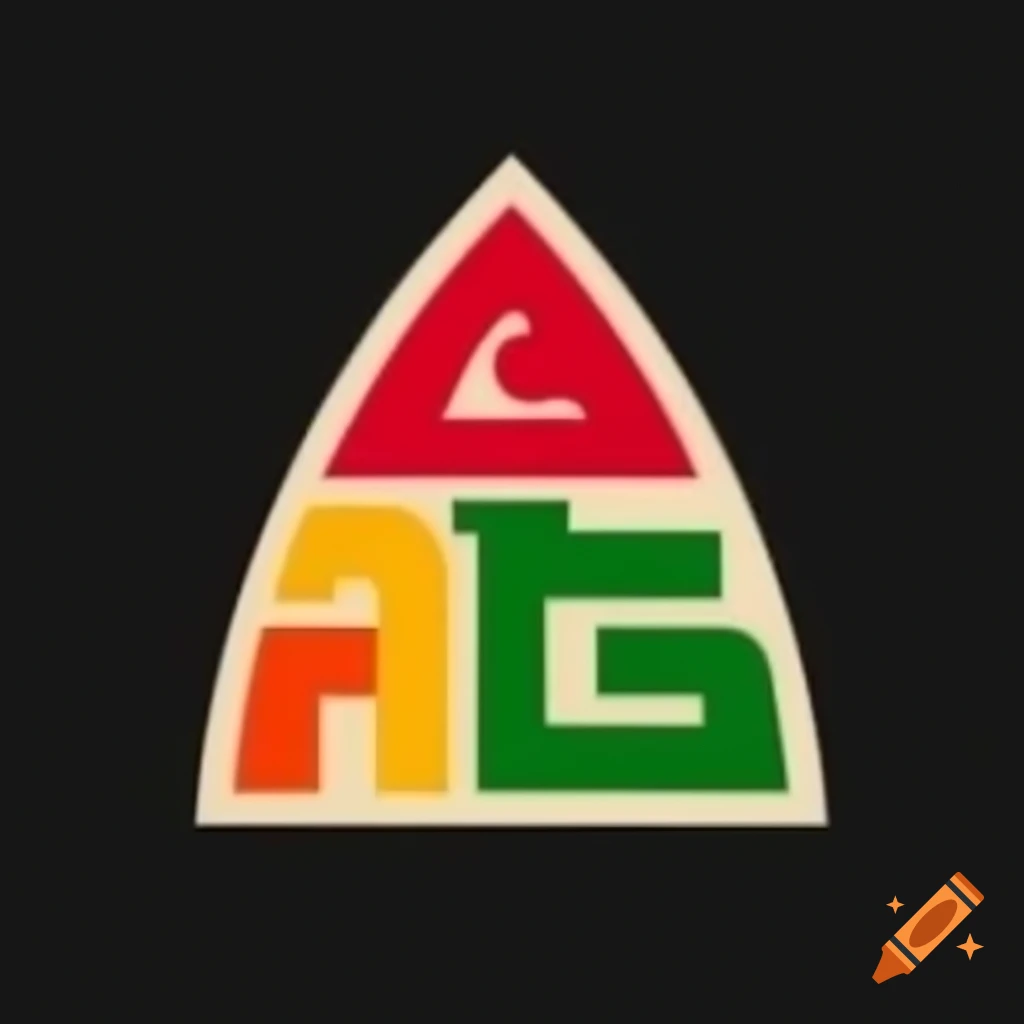 Colorful logo representing Kazakh traditional games Asyk and Toguz ...