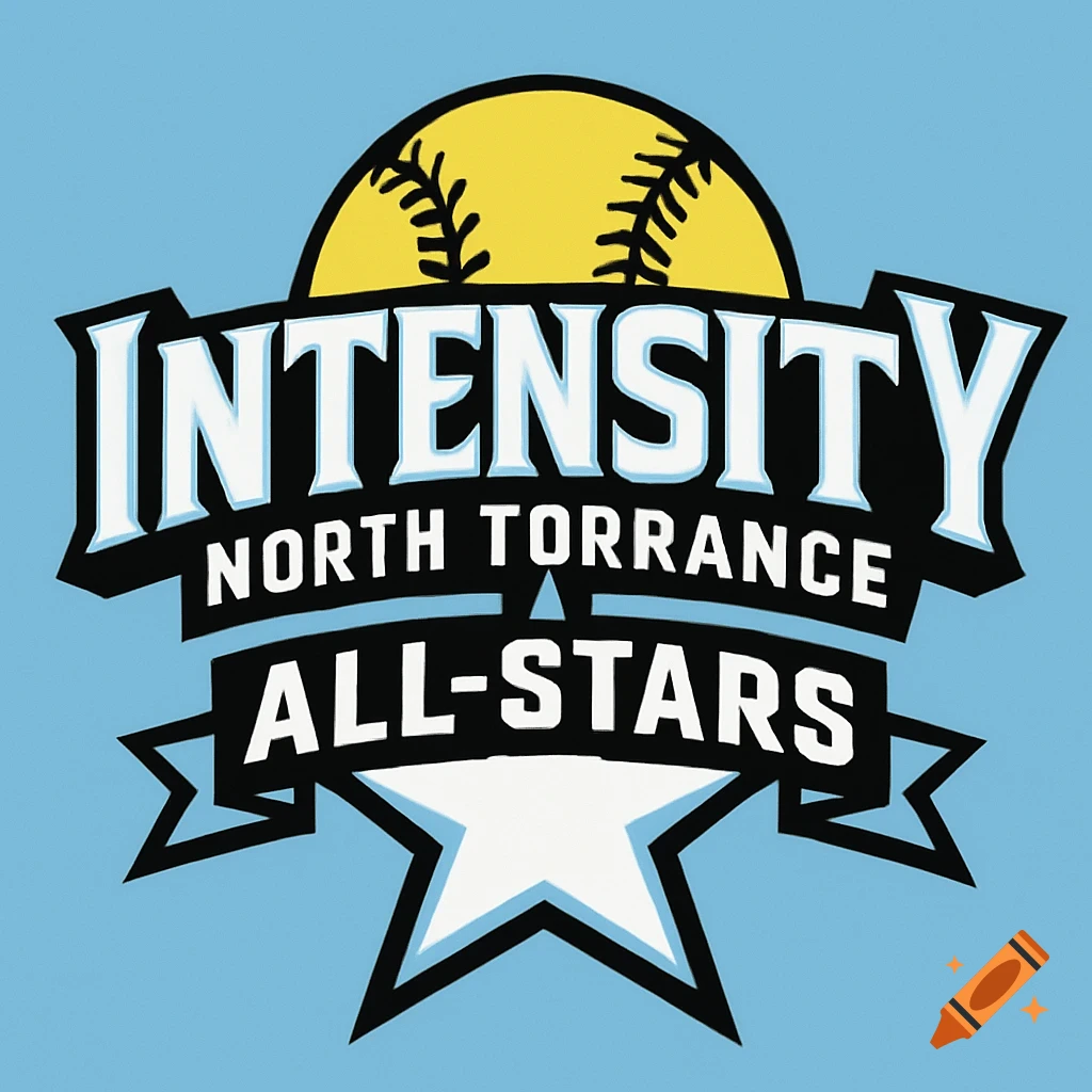 Logo for Intensity North Torrance All-Stars softball team with ball and ...