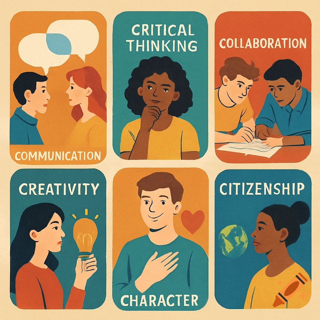 Grid of illustrations showing people representing communication ...