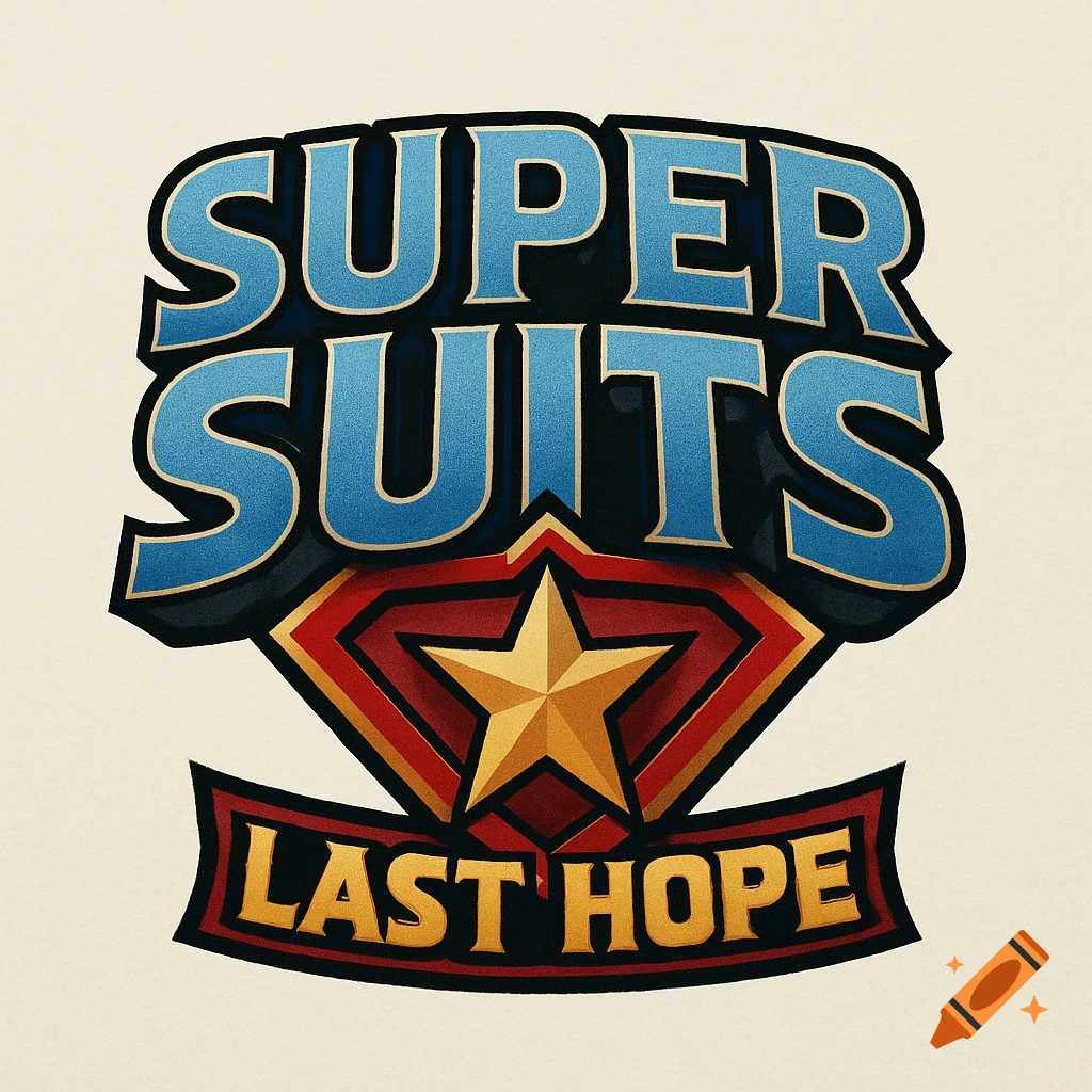 Logo for Super Suits Last Hope with a star emblem. on Craiyon