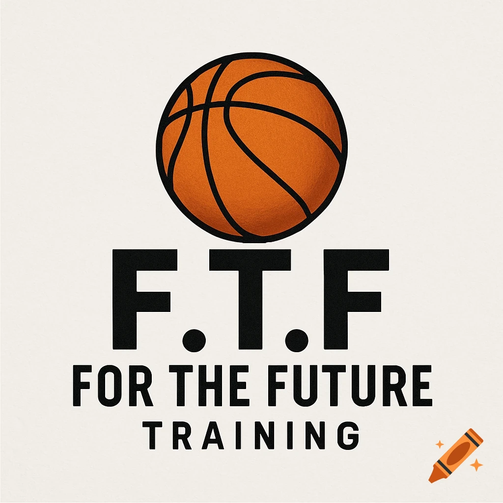 Logo with a basketball and the text F.T.F For The Future Training on ...