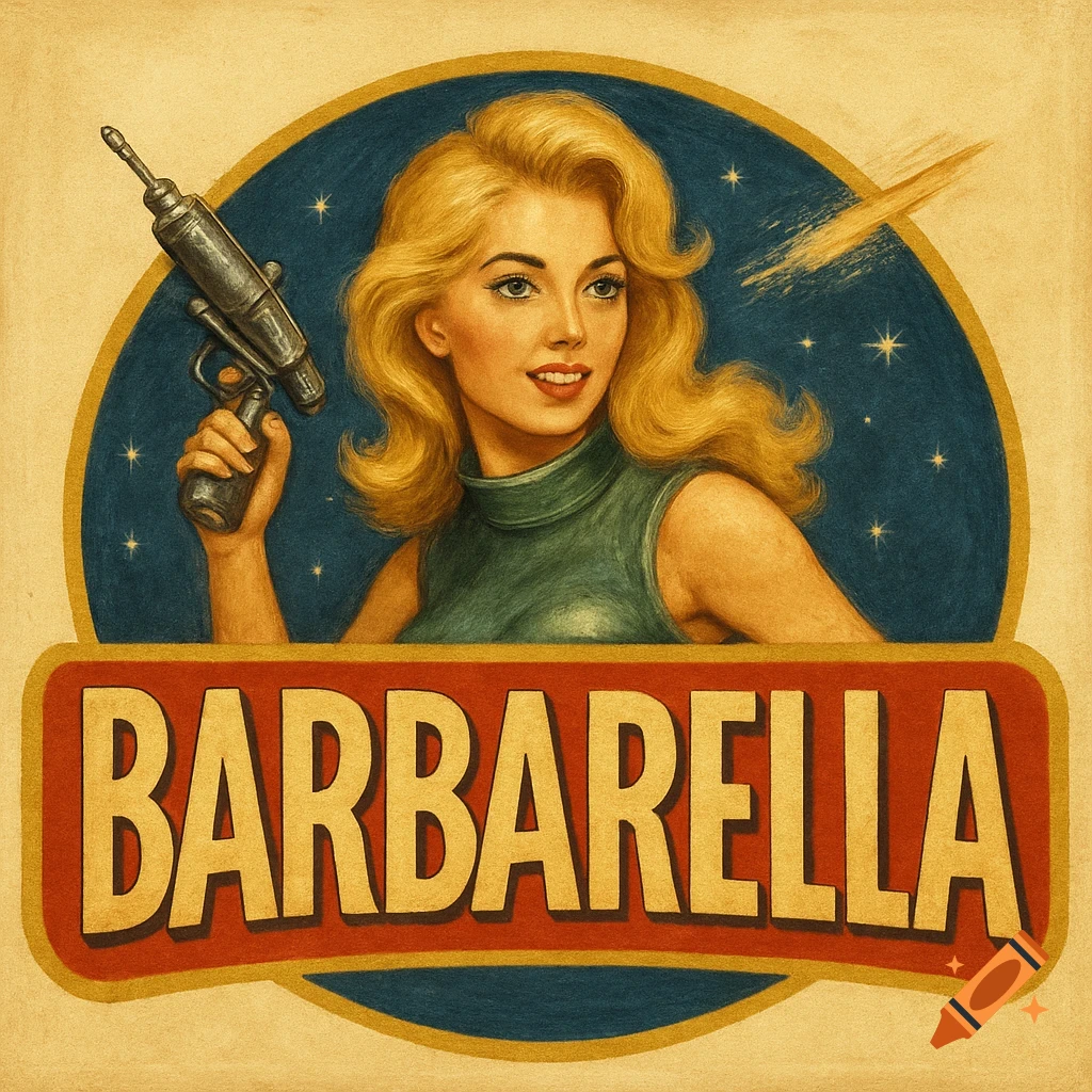 Pulp art illustration of a blonde woman holding a ray gun, with stars ...