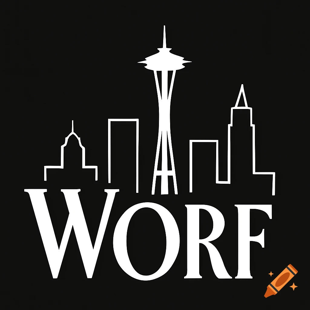 Black and white logo design of a cityscape outline (including the Space ...