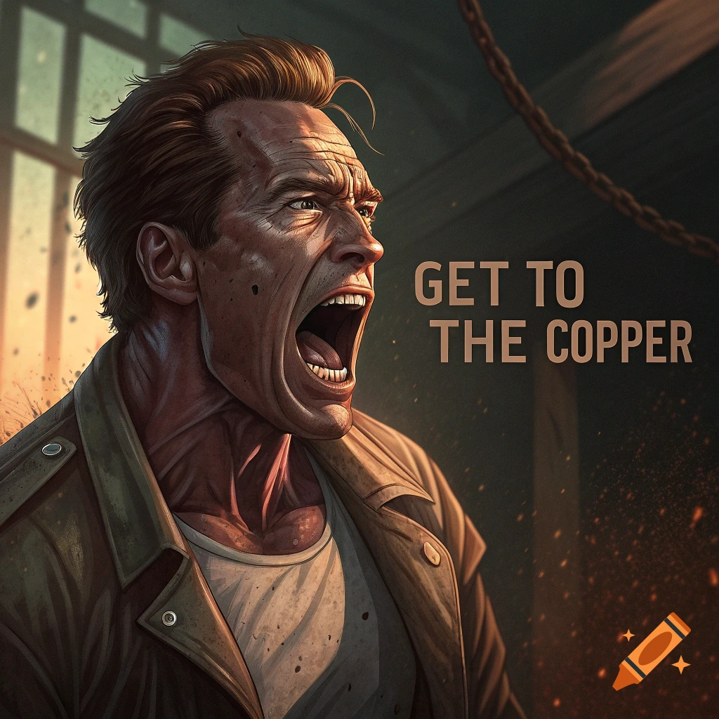 Stylized illustration of a man yelling intensely with the text "GET TO ...