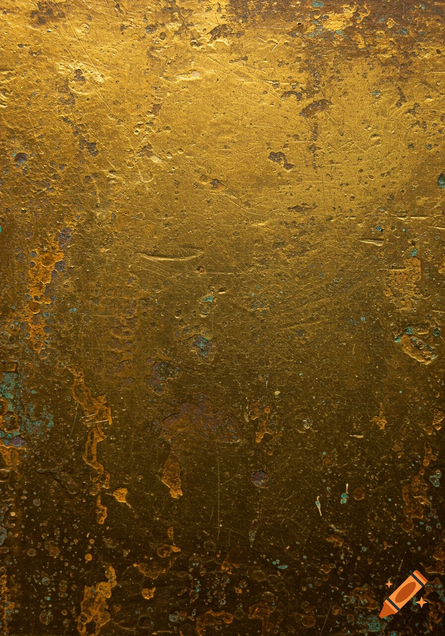 Aged brass texture with gold, dark umber, and verdigris oxidation. on ...