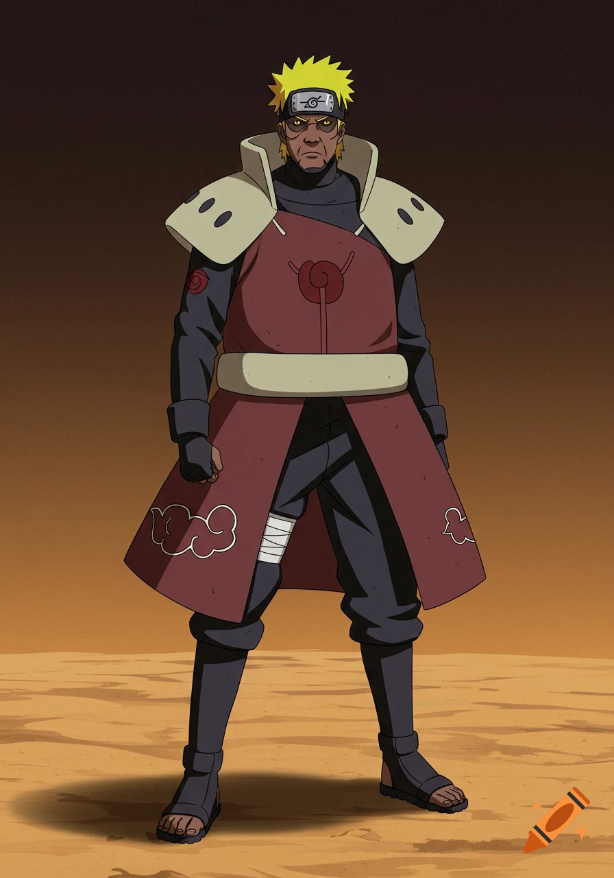 An older anime character resembling the First Hokage from Naruto stands ...