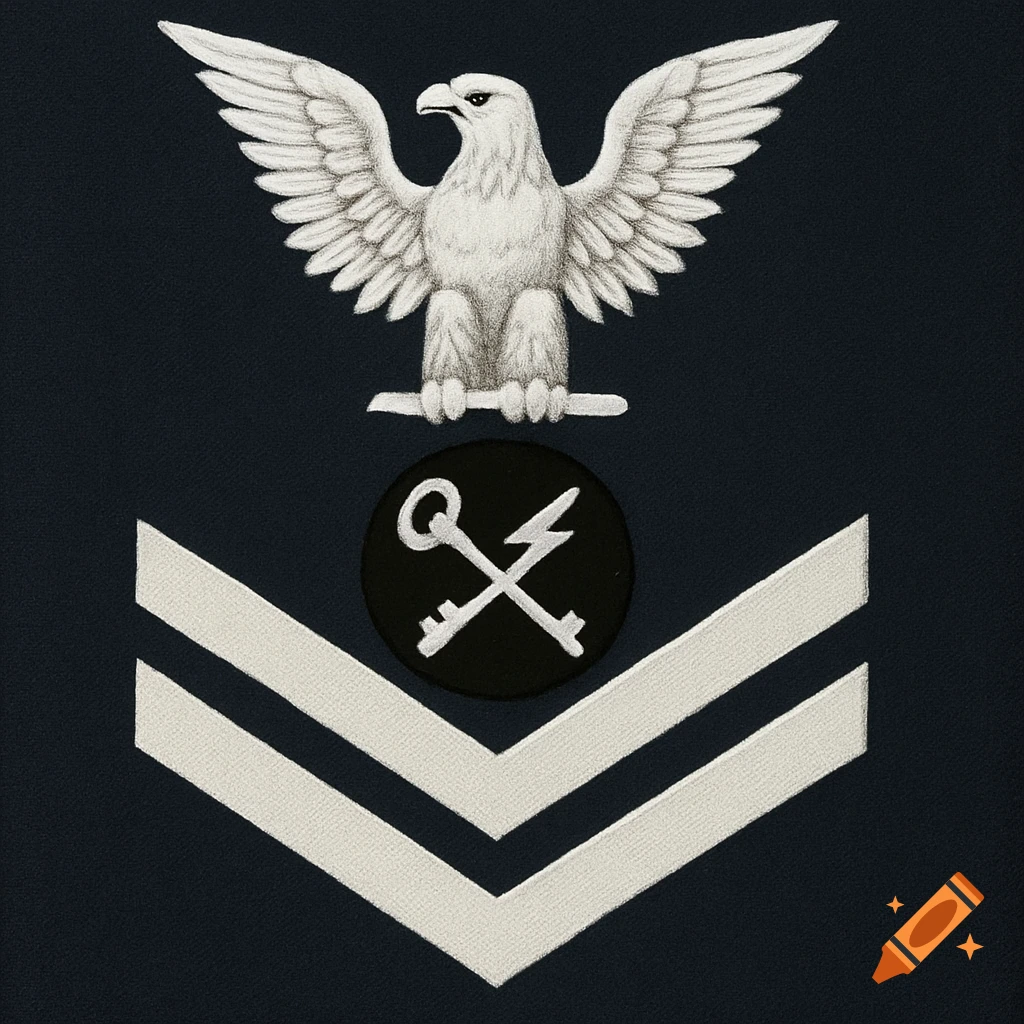 US Navy Cryptologic Technician rating badge with eagle, crossed keys ...