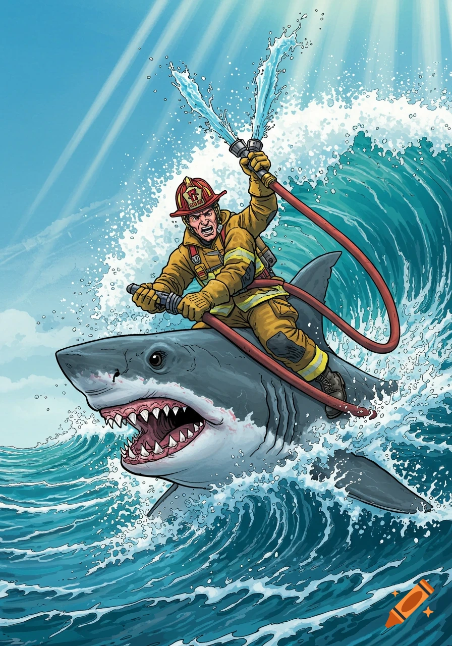 Shark images created on Craiyon