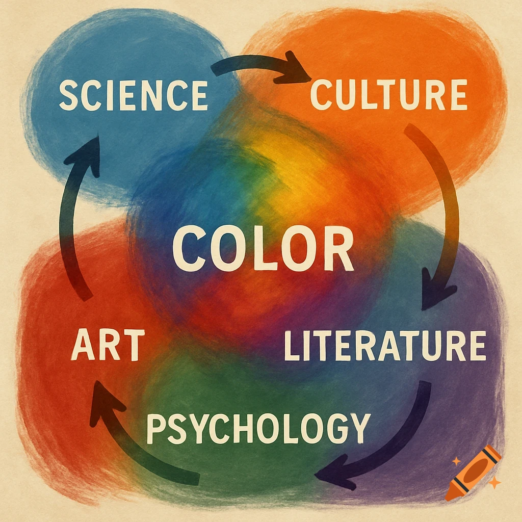 Diagram showing color connected to science, culture, literature ...