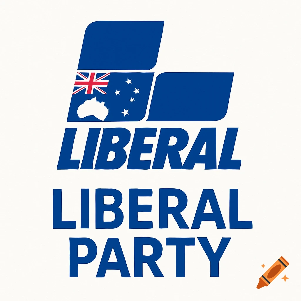 Logo for the Liberal Party of Australia with blue graphic, Australian ...