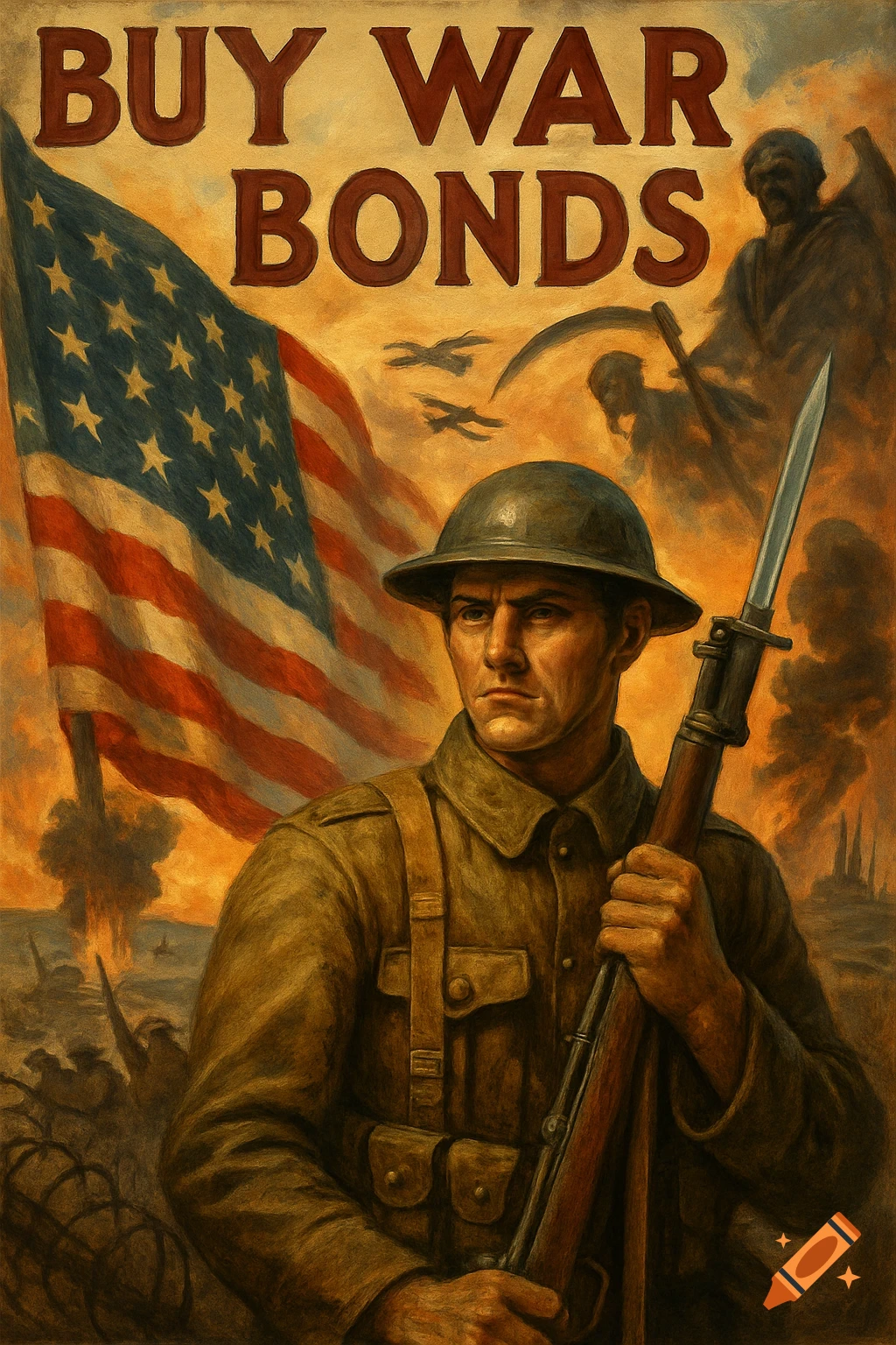 Amerikansk Soldat Ww1 Propaganda