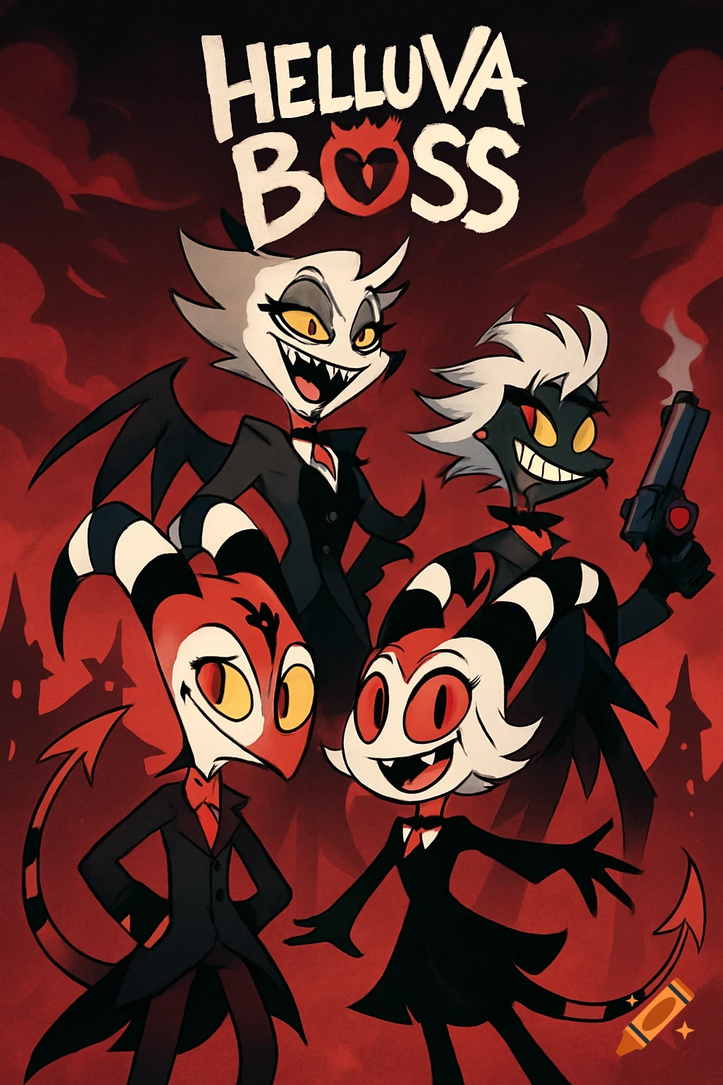 Helluva Boss images created on Craiyon