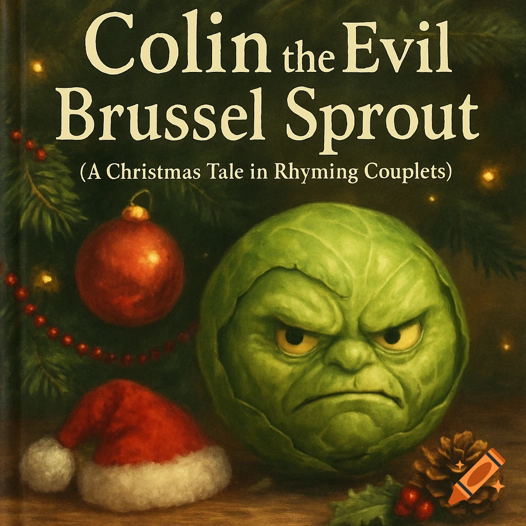 A photorealistic illustration of a book cover titled 'Colin the Evil ...