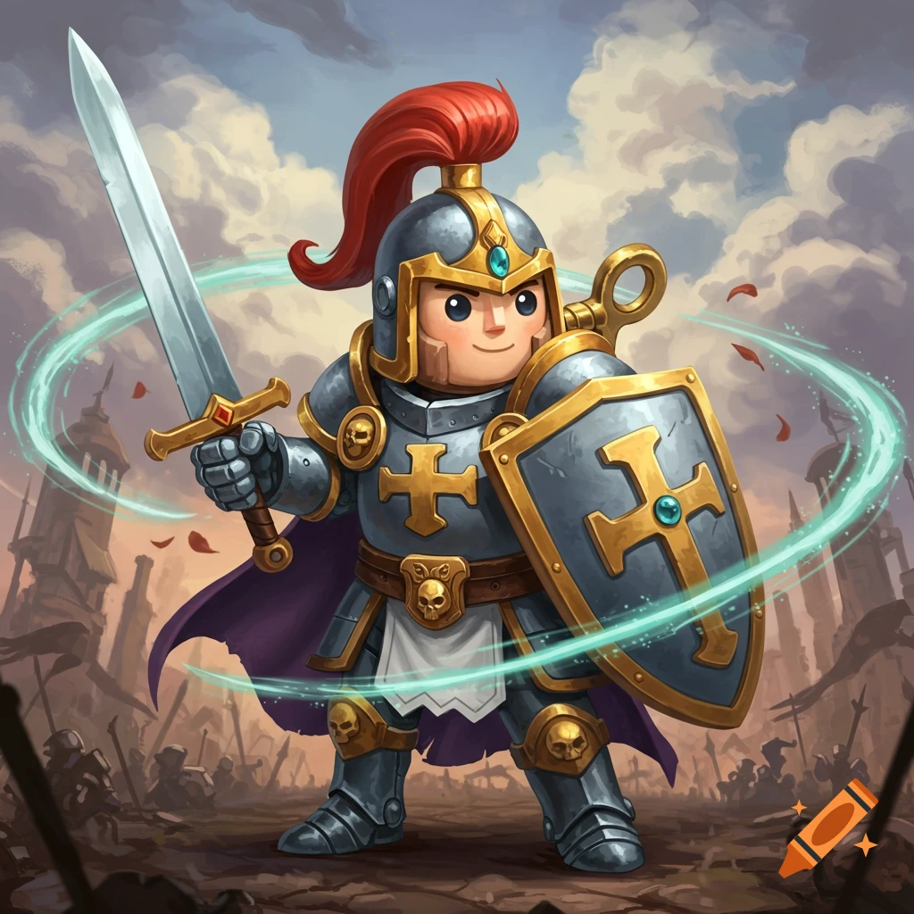 Cartoon Sword And Shield