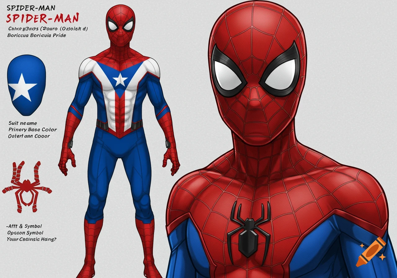 Comic art illustration of a Spiderman character in a suit featuring the ...