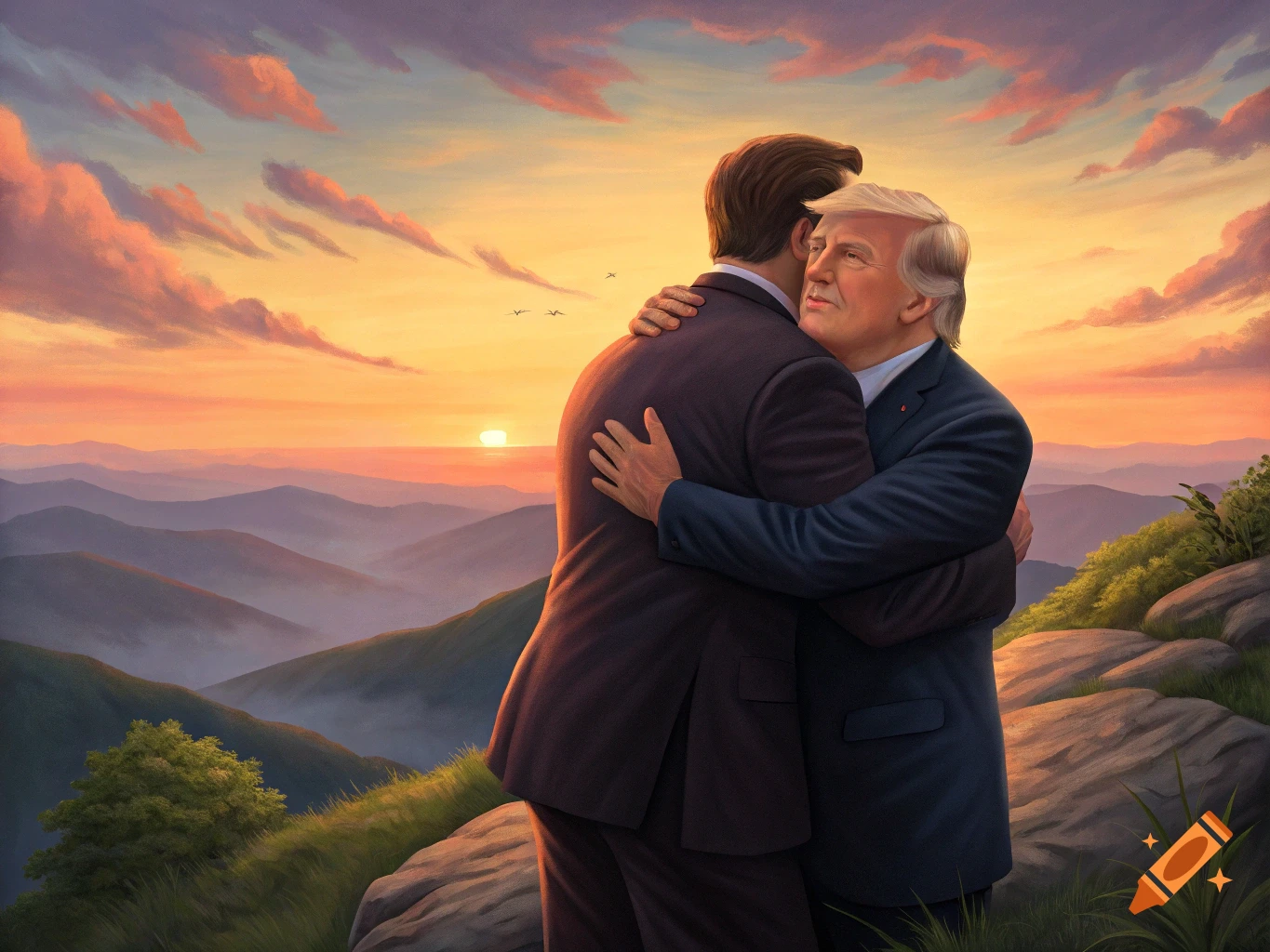 Sunset images created on Craiyon