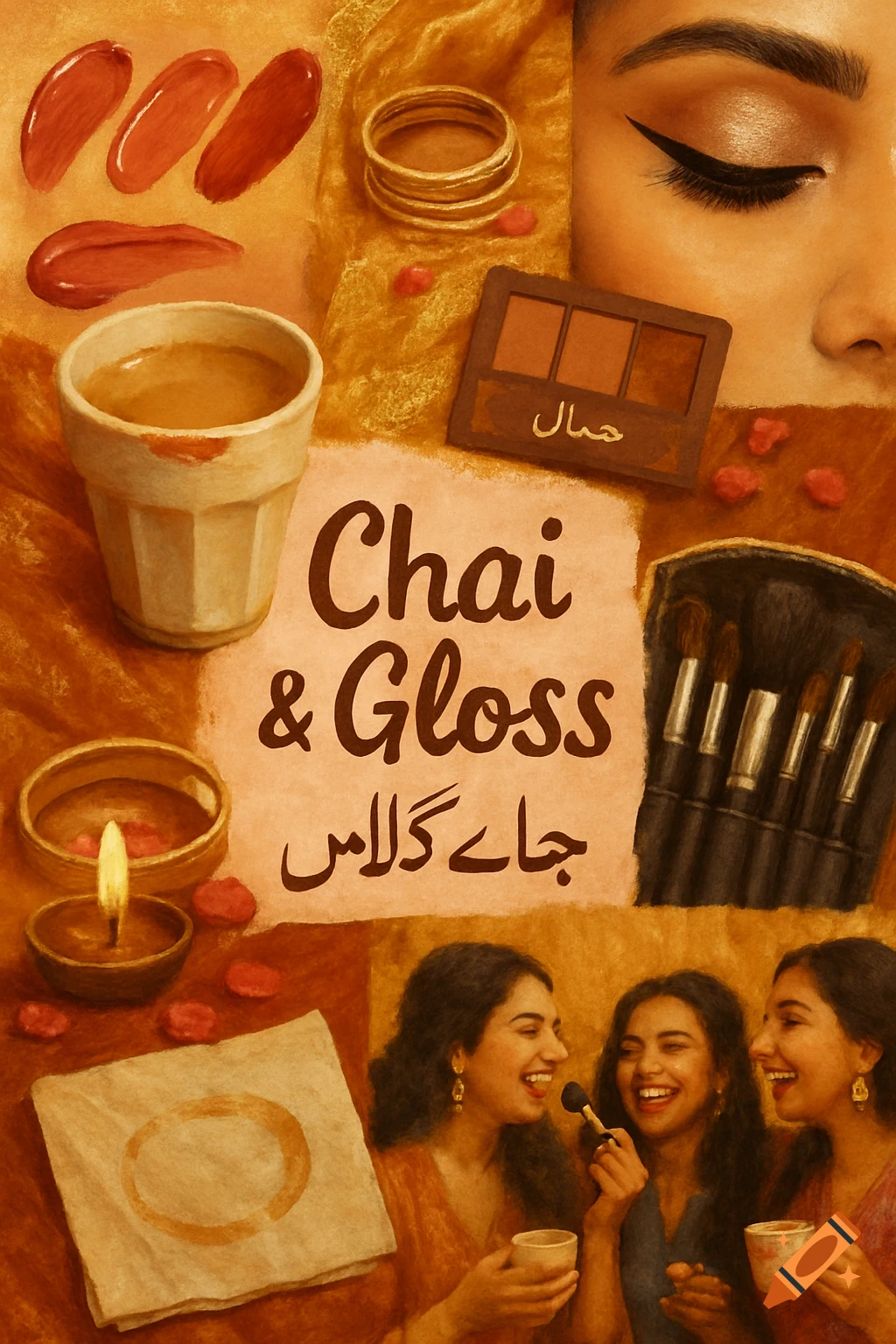 Makeup images created on Craiyon