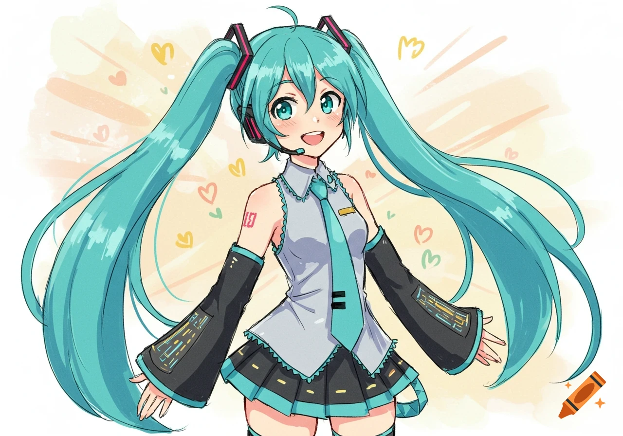 Vocaloid images created on Craiyon