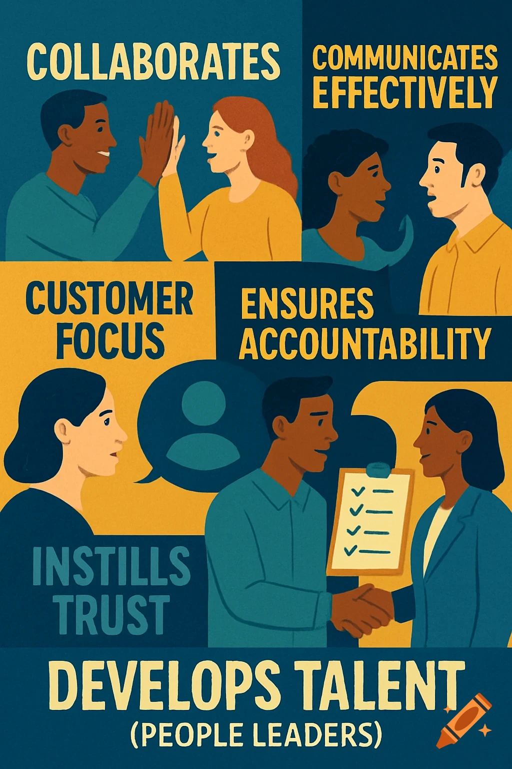 Flat illustration of diverse people depicting business concepts like ...