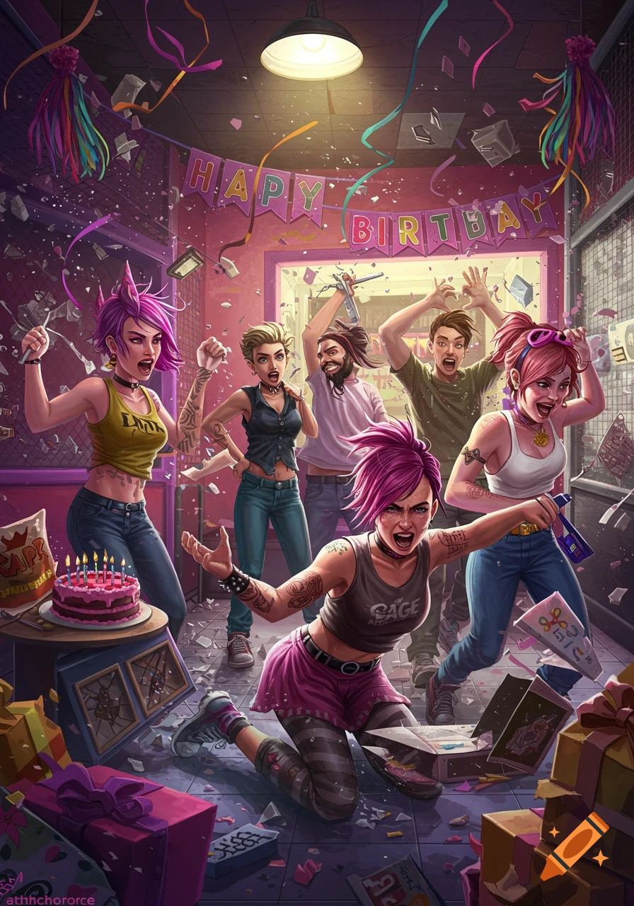 Birthday Party images created on Craiyon