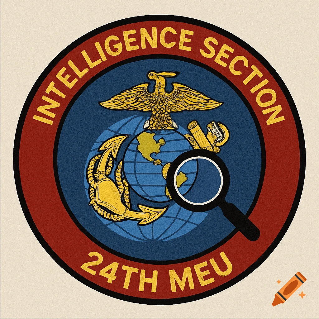 Logo for a Marine Corps Intelligence Section 24th MEU with an eagle ...