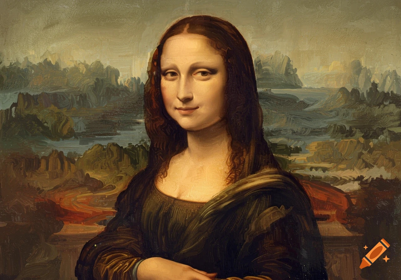 Painting of the Mona Lisa on Craiyon