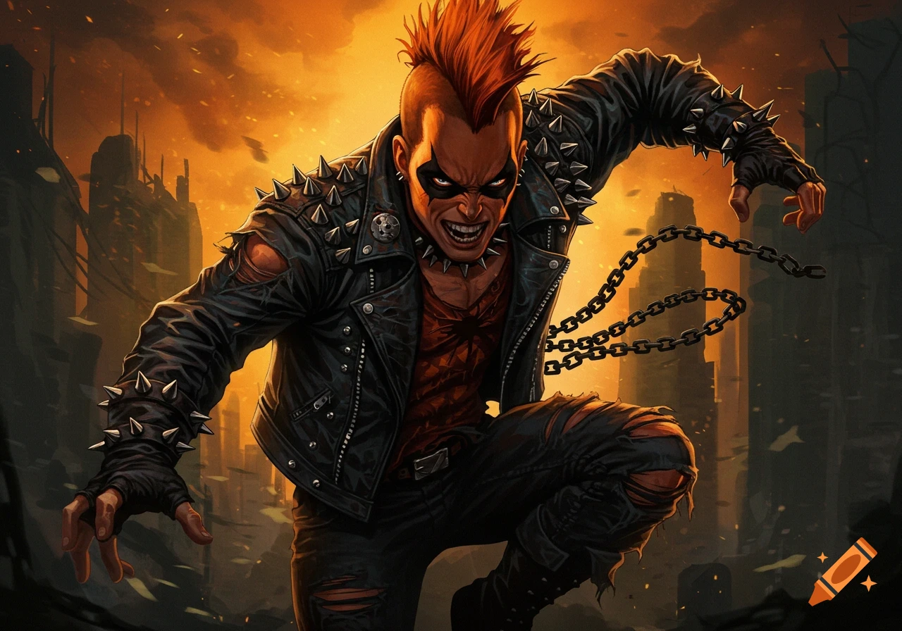 Punk images created on Craiyon