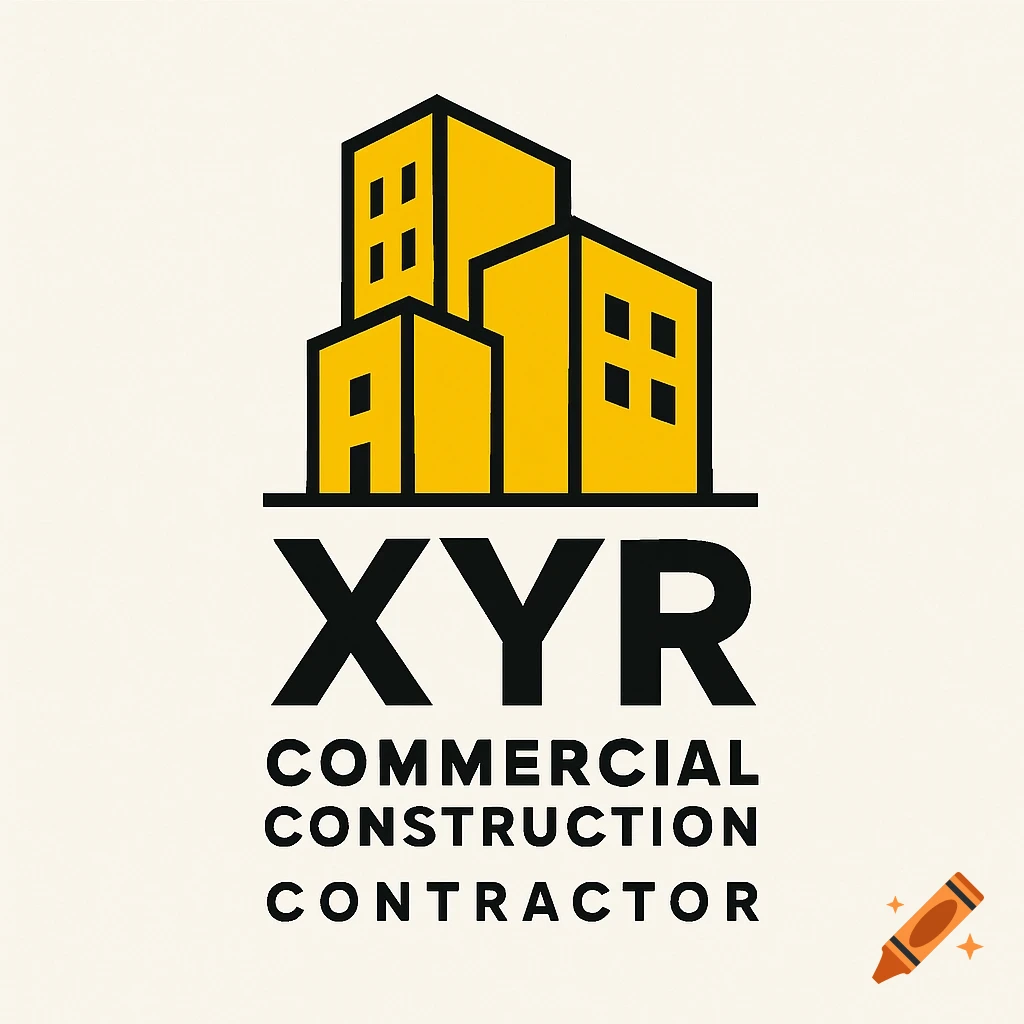 Logo with stylized yellow buildings and black text "XYR COMMERCIAL ...