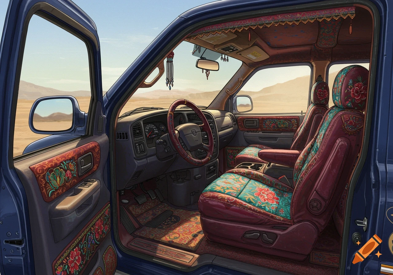 Car Interior images created on Craiyon