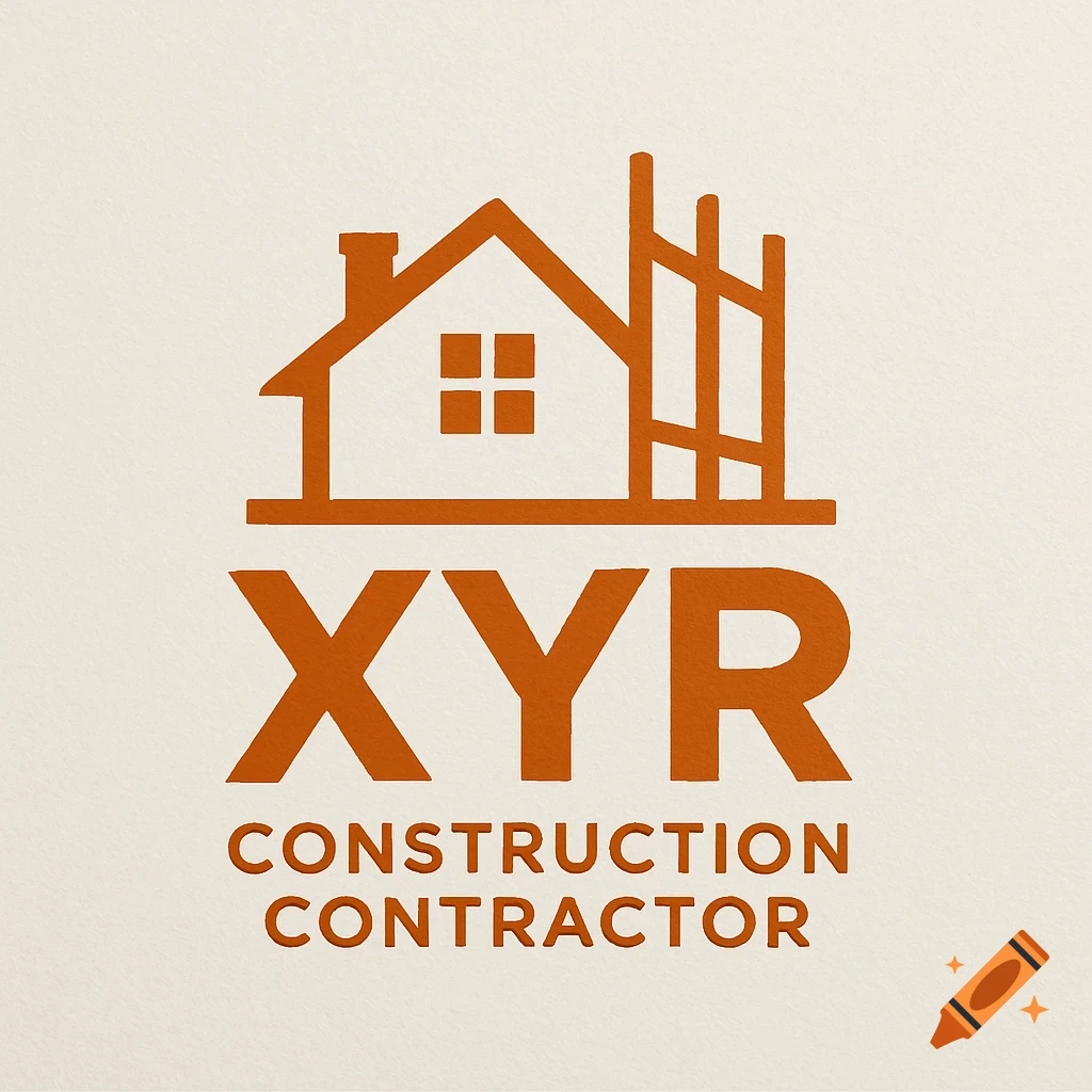 A logo for a construction company named XYR featuring a house and ...