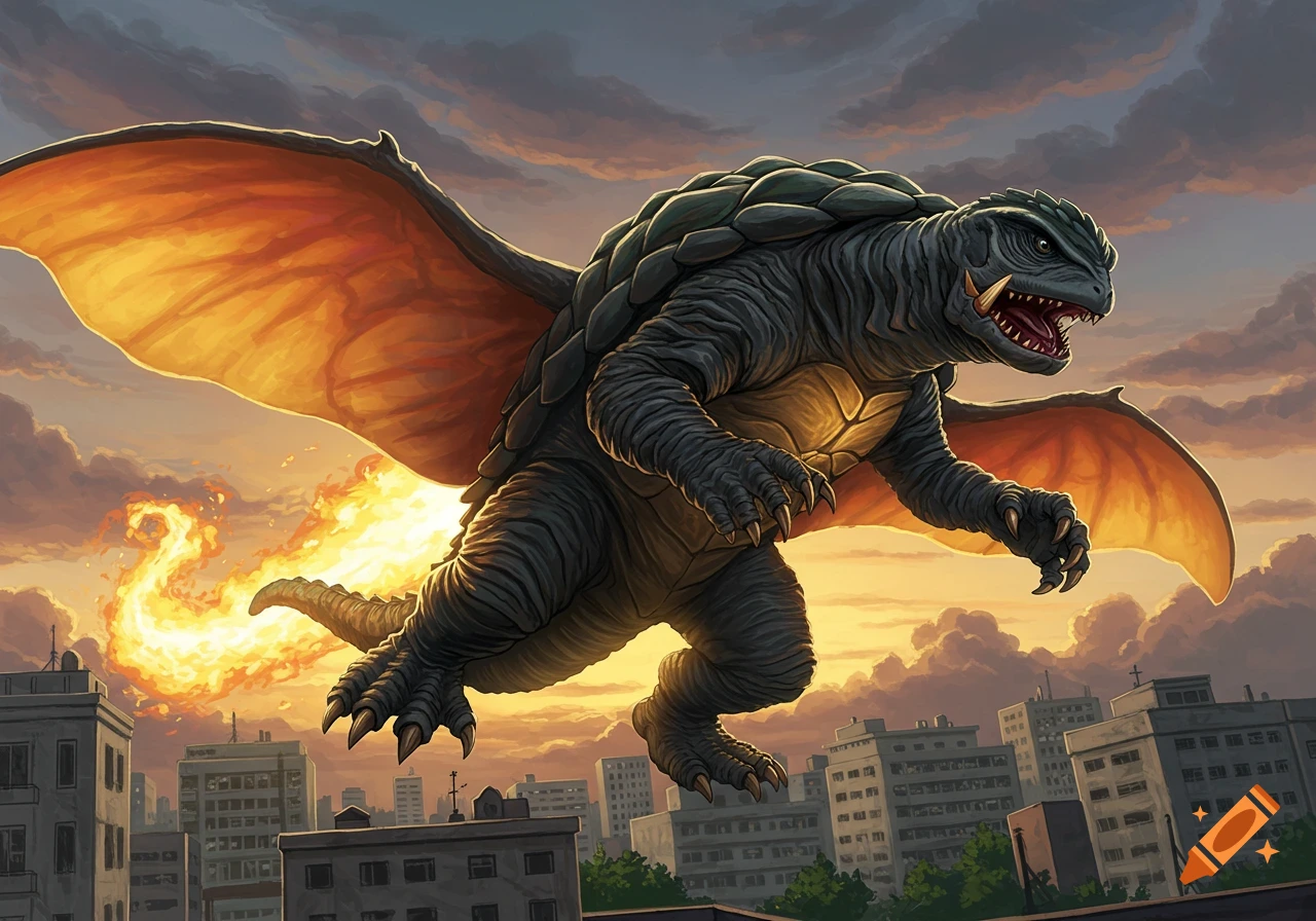 Kaiju images created on Craiyon