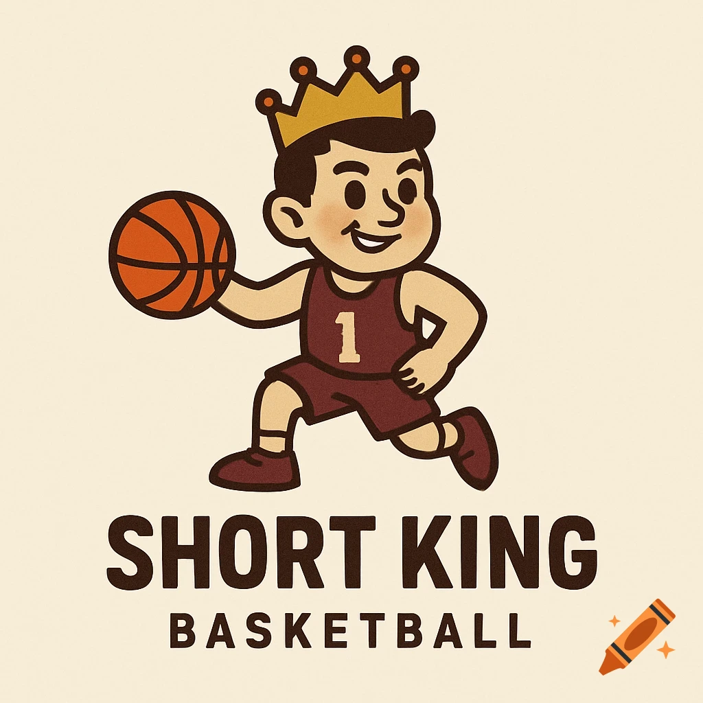 Cartoon logo of a boy with a crown playing basketball, with text 'SHORT ...