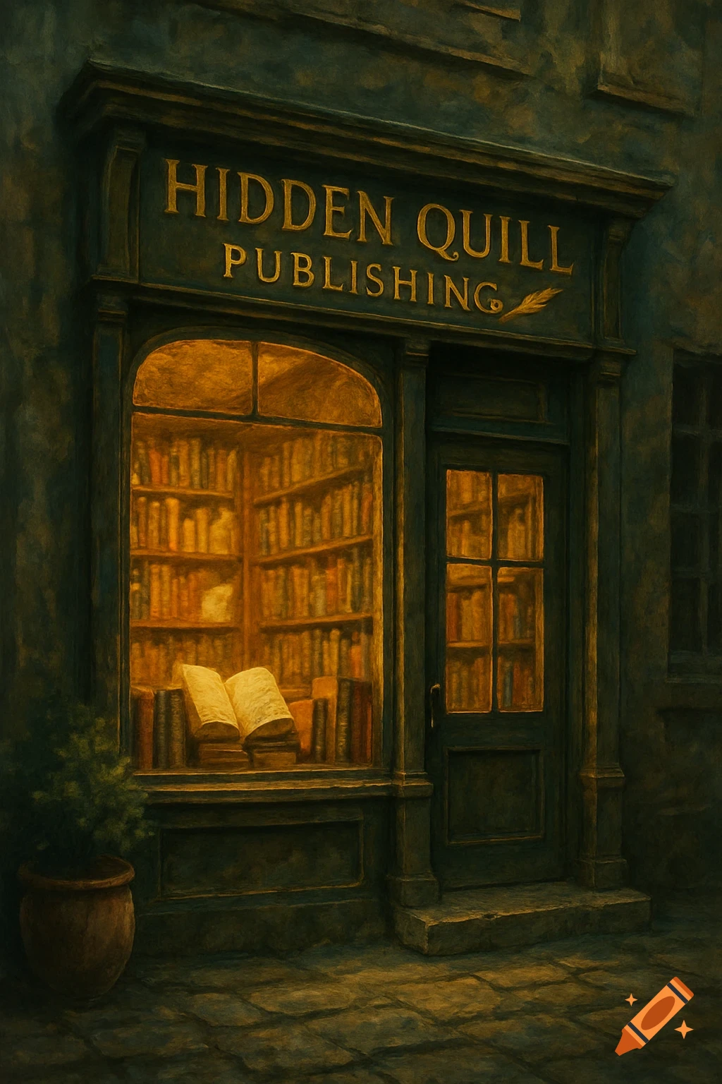 Books images created on Craiyon