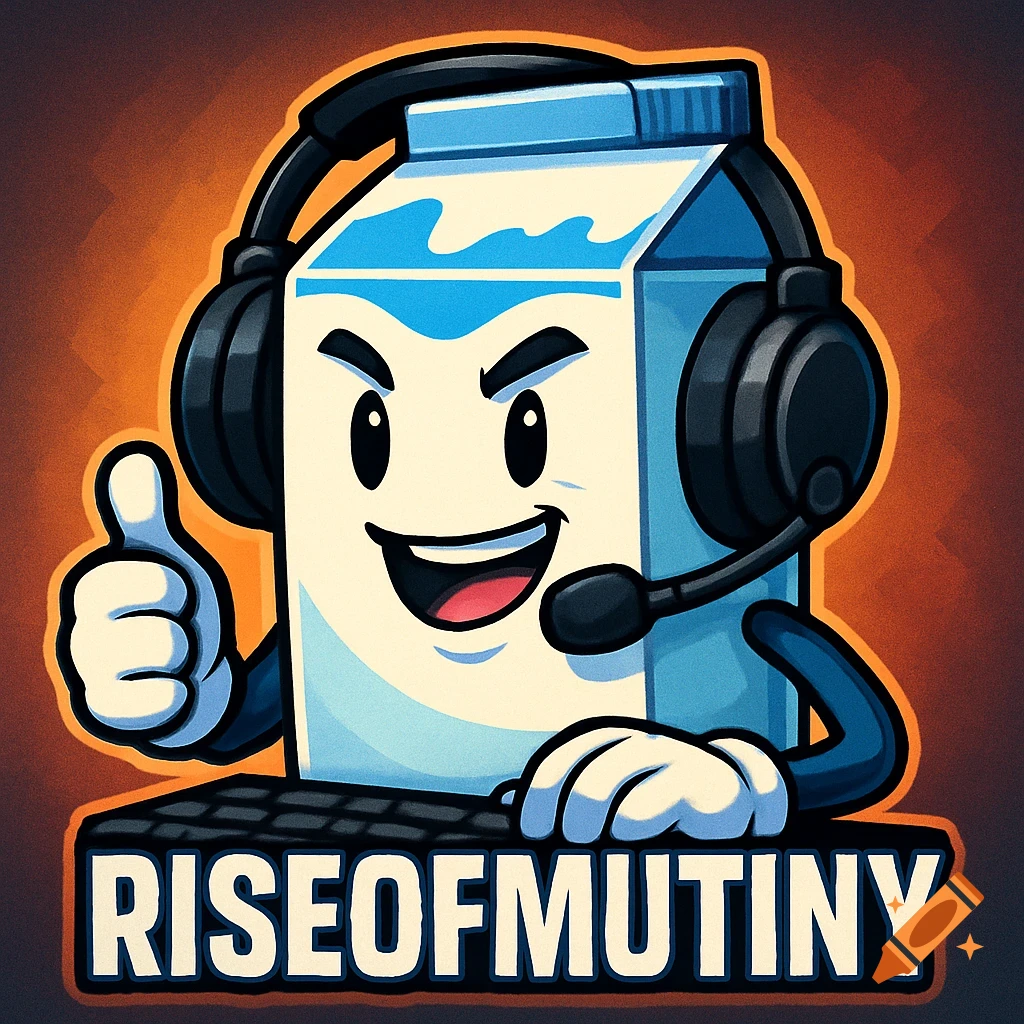 Cartoon milk carton avatar wearing gaming headphones and typing, giving ...