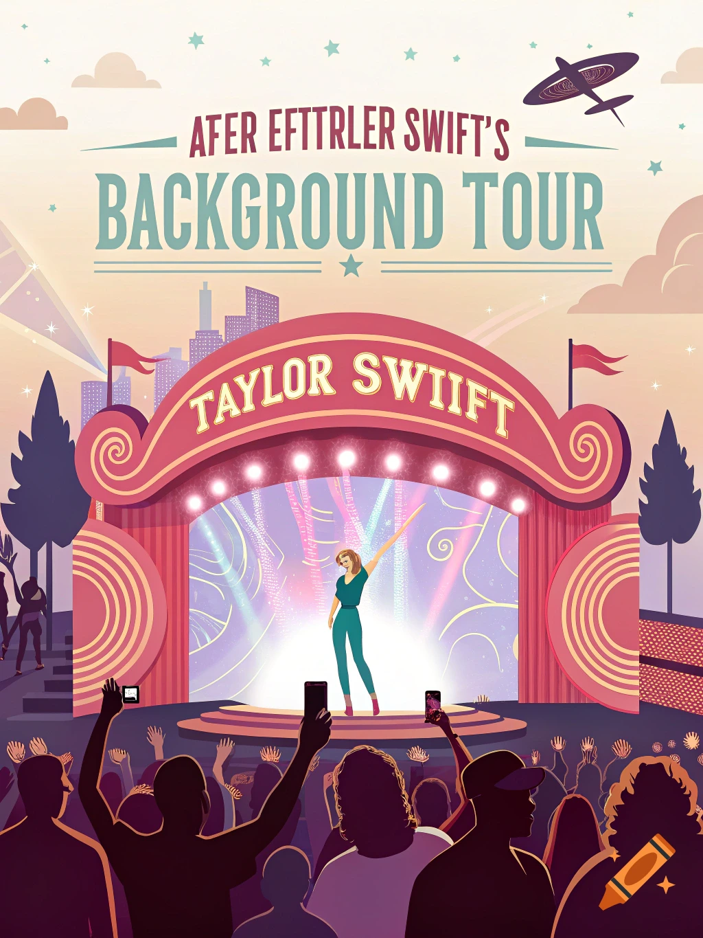 Concert images created on Craiyon