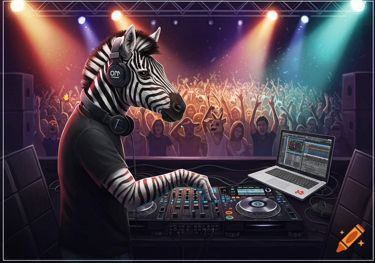 Concert images created on Craiyon