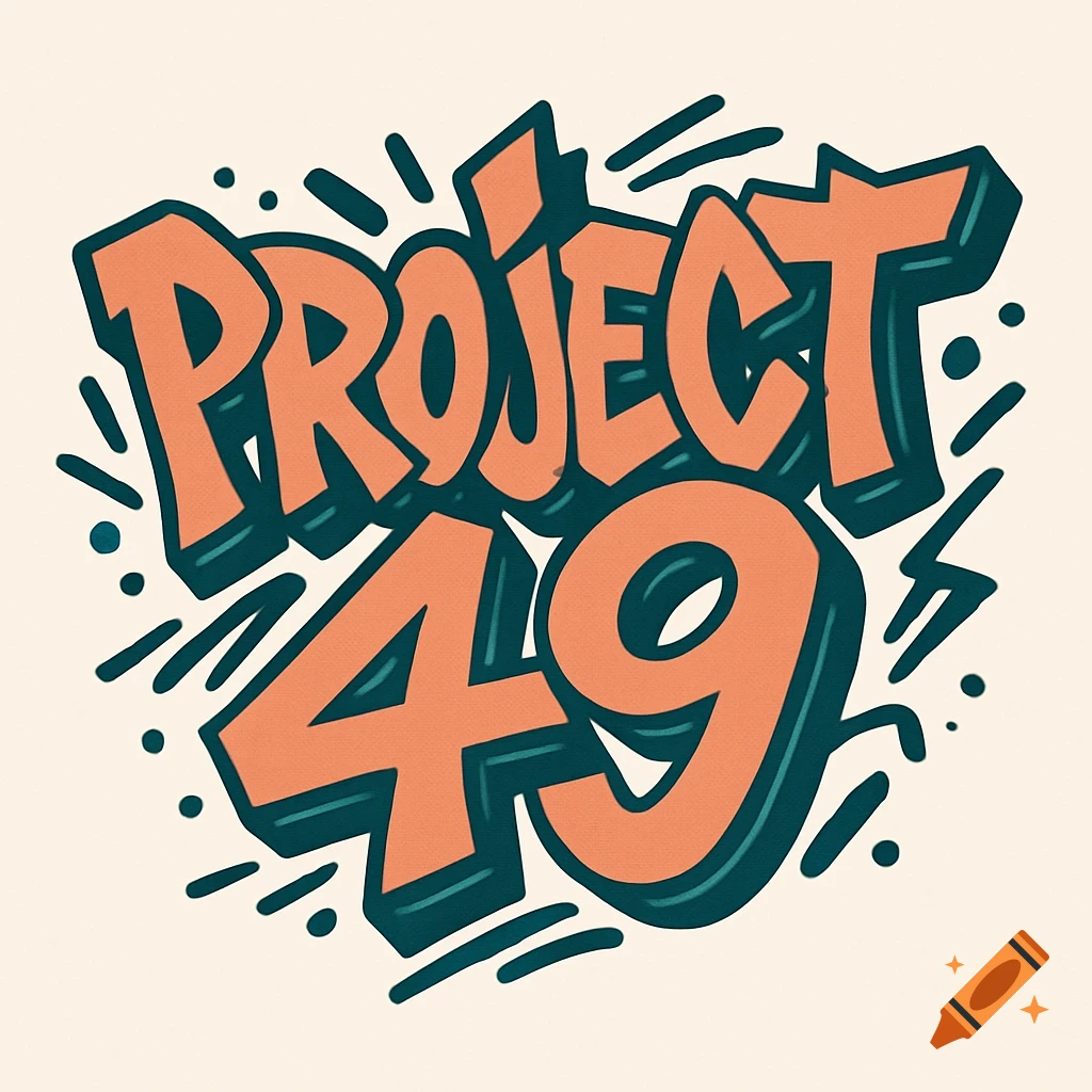 PROJECT 49 graffiti style typography. on Craiyon