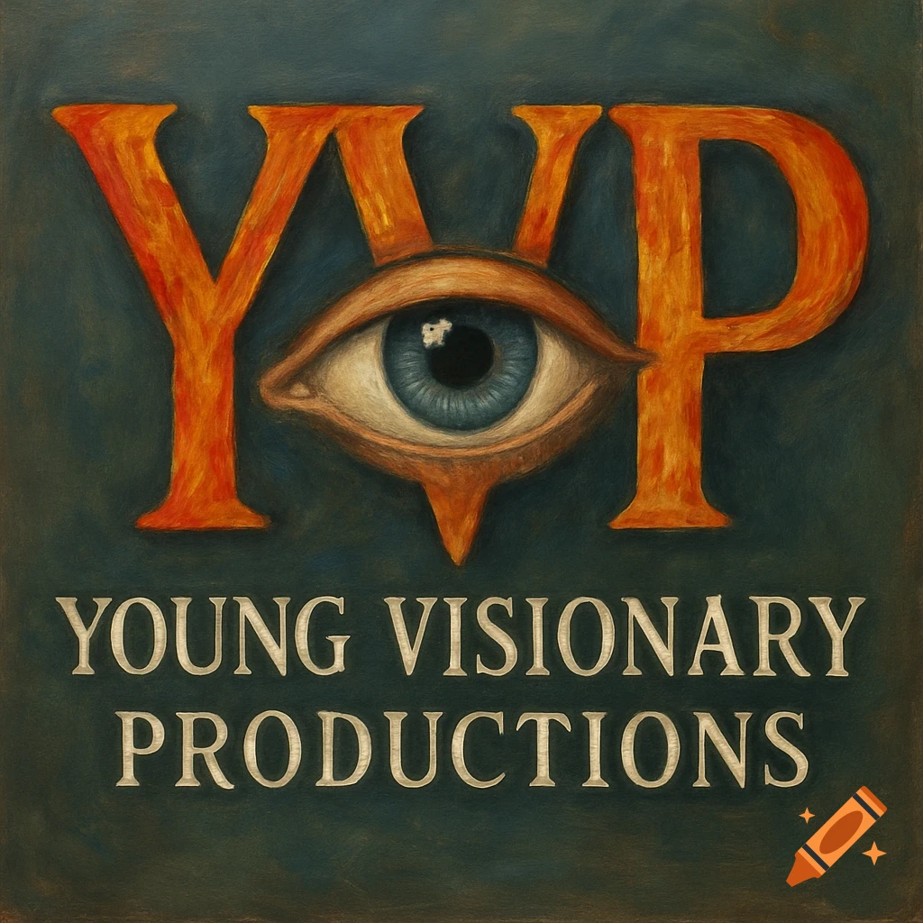 Logo with orange letters YVP, eye in place of V, and Young Visionary ...