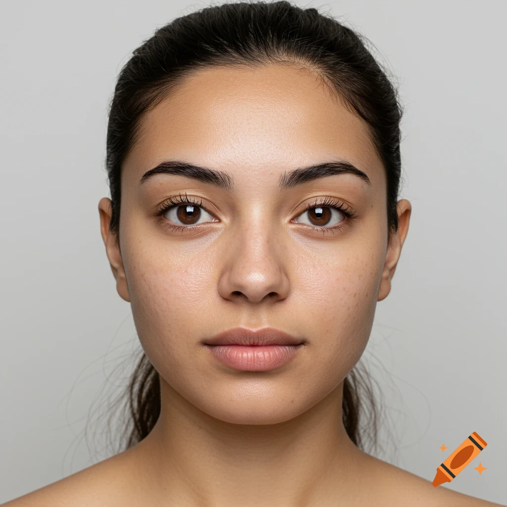 Close-up straight-on photorealistic portrait of a woman's face. on Craiyon