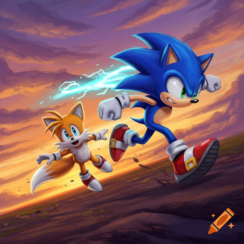 Sonic And Tails Running