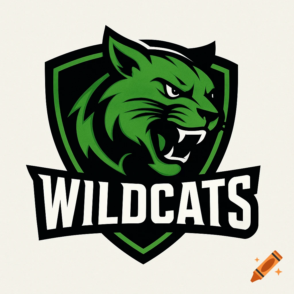 Green and black sports logo featuring a stylized wildcat head and the ...