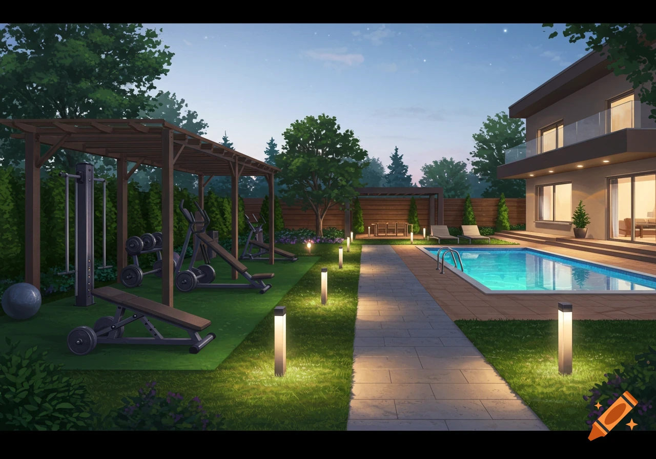 Backyard images created on Craiyon