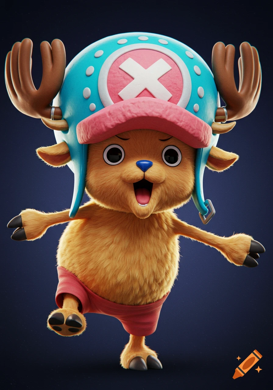 A hyper-realistic furry version of Tony Tony Chopper from One Piece ...
