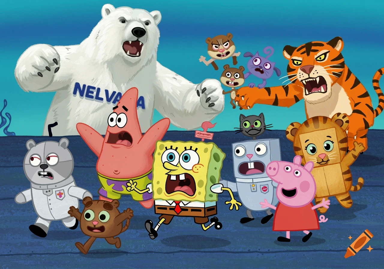 Cartoon characters including SpongeBob, Patrick, Peppa Pig, and Daniel ...