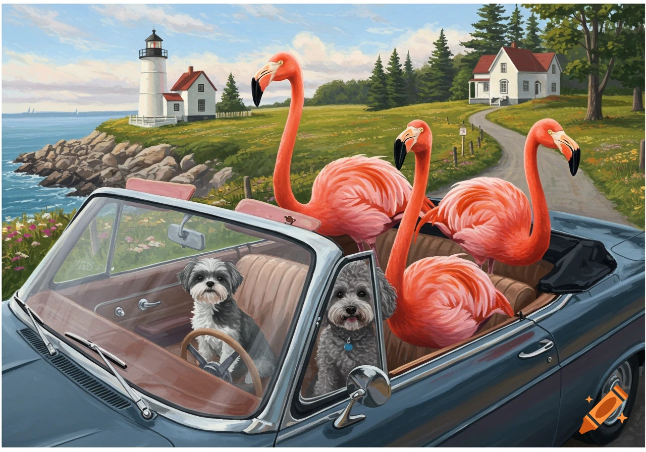 Whimsical images created on Craiyon