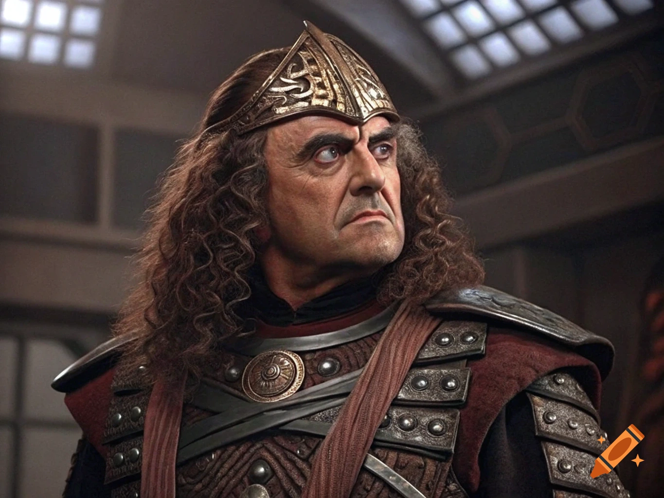 Photorealistic portrait of a man resembling Weird Al as Star Trek's ...