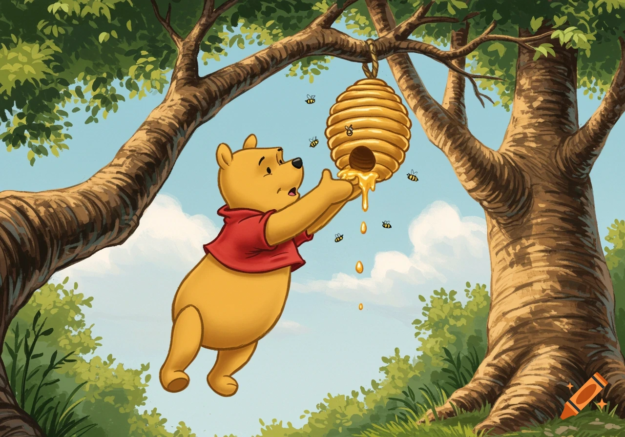 Winnie the Pooh images created on Craiyon