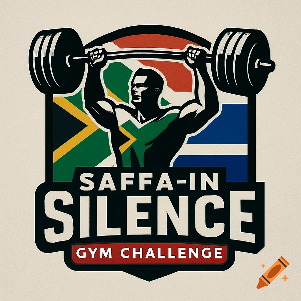 Logo design for a gym challenge featuring a weightlifter and South ...
