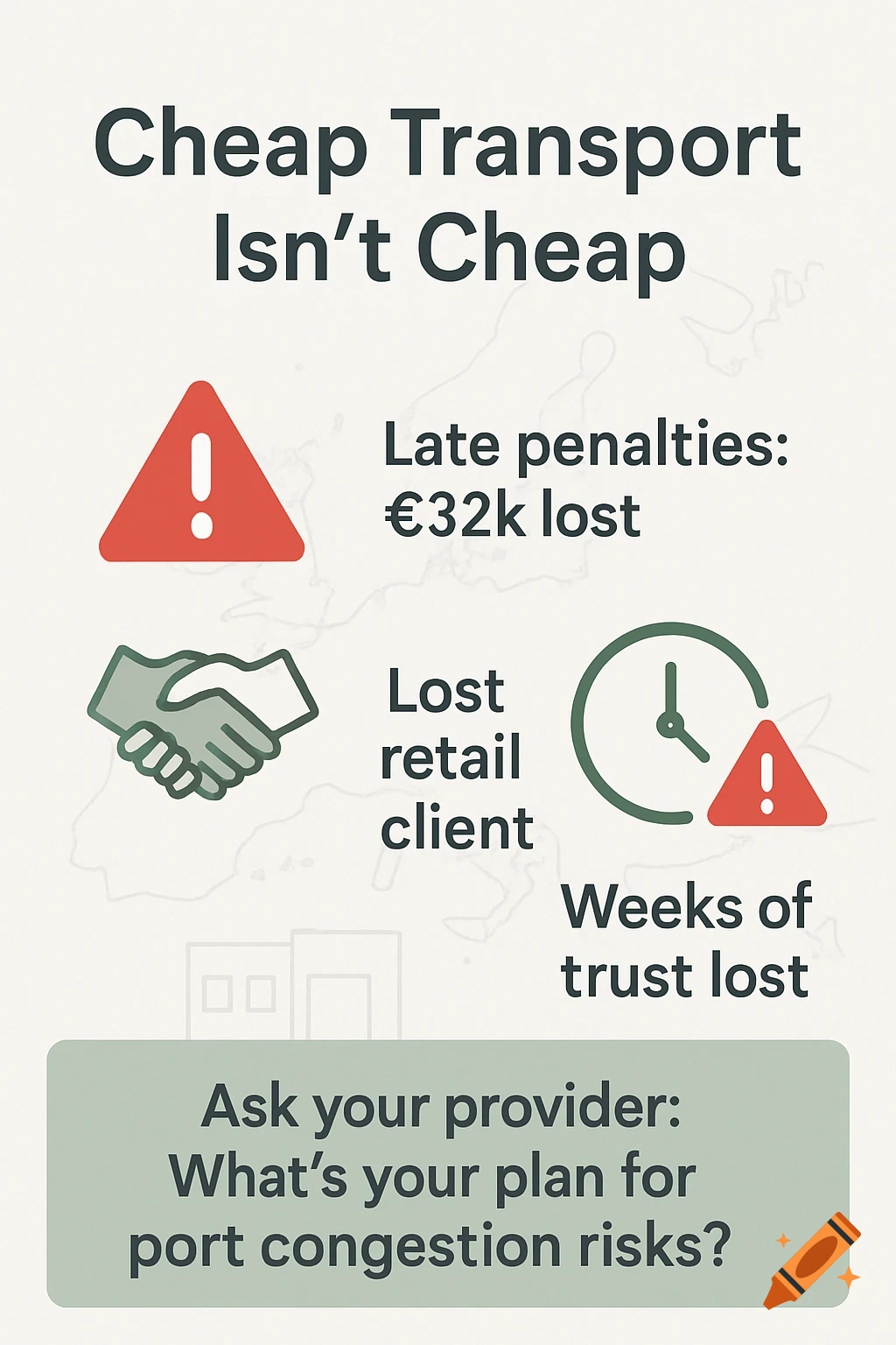 Infographic about hidden transport costs with text and icons. on Craiyon