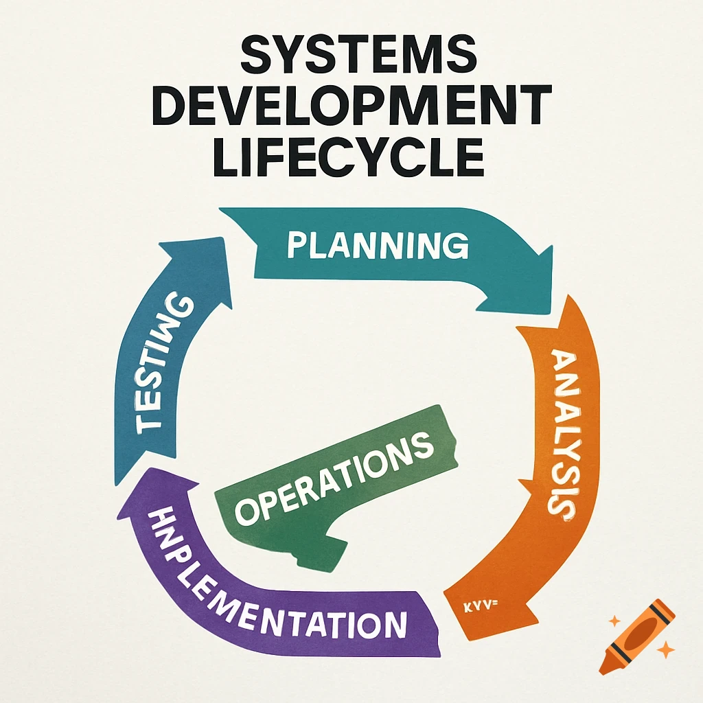 Diagram of the Systems Development Lifecycle with stages Planning ...